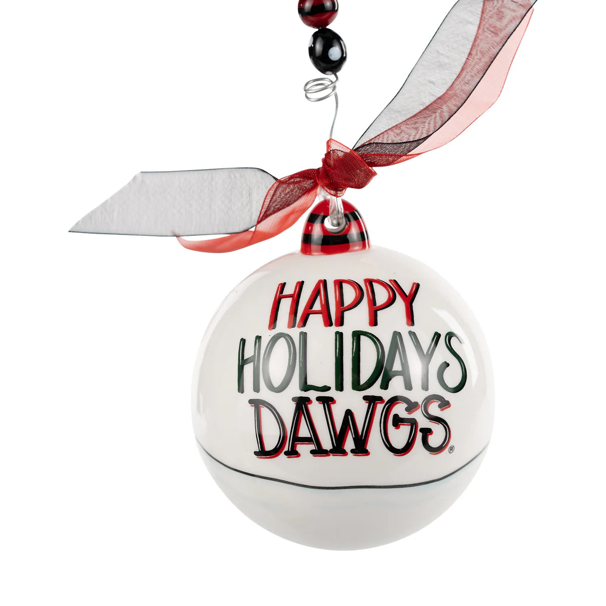 Glory Haus 26 4200163402 UGA Georgia Happy Holidays Georgia Santa Orna ...