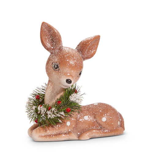 Raz Imports RZ 4419001 6.75" Retro Sitting Deer w/Wreath – Piper ...