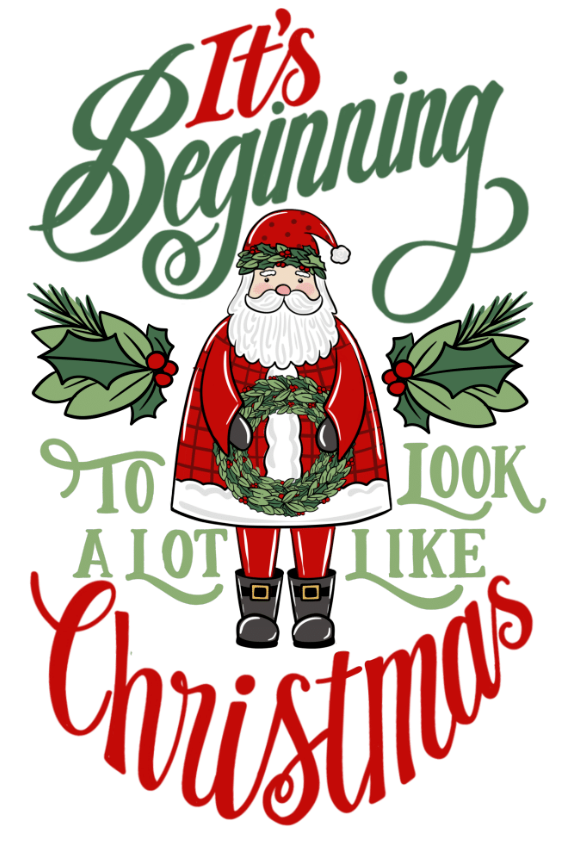 Glory Haus 26 70183408 Beginning to Look Like Christmas Santa Tea Towe ...